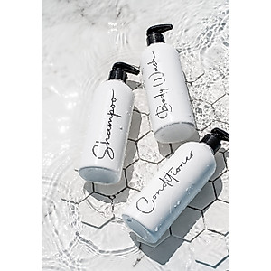 Alora 16oz Refillable Shampoo and Conditioner Dispenser Bottles - Set of 3 - Pump Bottle Dispenser for Shampoo, Conditioner, Body Wash - Empty Plastic Refillable Containers for Shower, Matte White