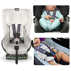 DILIMI Baby Car Seat Neck Cover, 2Pcs Carseat Belt Cover Pad, Shoulder Strap Protectors, Seat Belt Covers Cushion for Boy Girl (Grey Flower Deer)