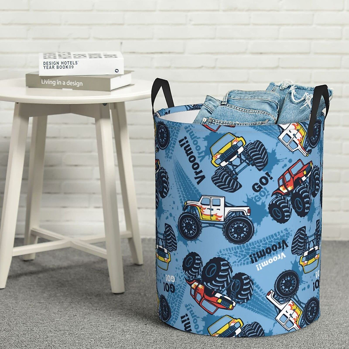 Gbuzozie Colorful Silhouettes Game Joystick Round Laundry Hamper Storage Basket Toys Clothes Organizer Bin For Home Bathroom Bedroom Dorm Nursery, 62l