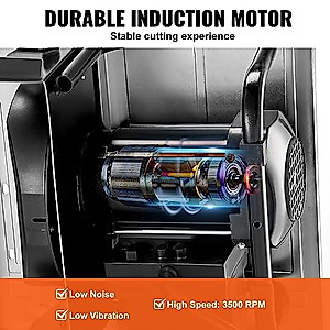 VEVOR Wet Tile Saw, 7-inch 65Mn Steel Blade, 3300 RPM Induction Motor, Tile Cutter Wet Saw with Water Reservoir, 0-45 Degrees Miter Angle for Cutting Tiles and Stones, for DIY Enthusiasts