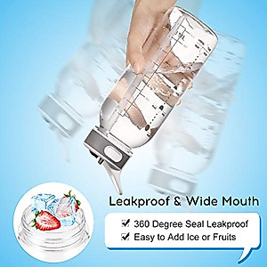 JIMACRO Water Bottle, BOTTLED JOY 1 Litre Water Bottle with Straw and Handle BPA-Free, 32 Oz Daily Water Intake Bottle with Time Markings Tracker to Remind the Drinking Time, Ideal for Hydration