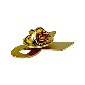 20 Pcs - Yellow Awareness Ribbon Lapel Pins - Gold Tone Metal with Enamel Coating: Show Your Support for Troops, Cancer Awareness, and Charitable Causes