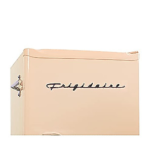 Frigidaire EFR376-CORAL Retro Bar Fridge Refrigerator with Side Bottle Opener, 3.2 cu. Ft, Coral