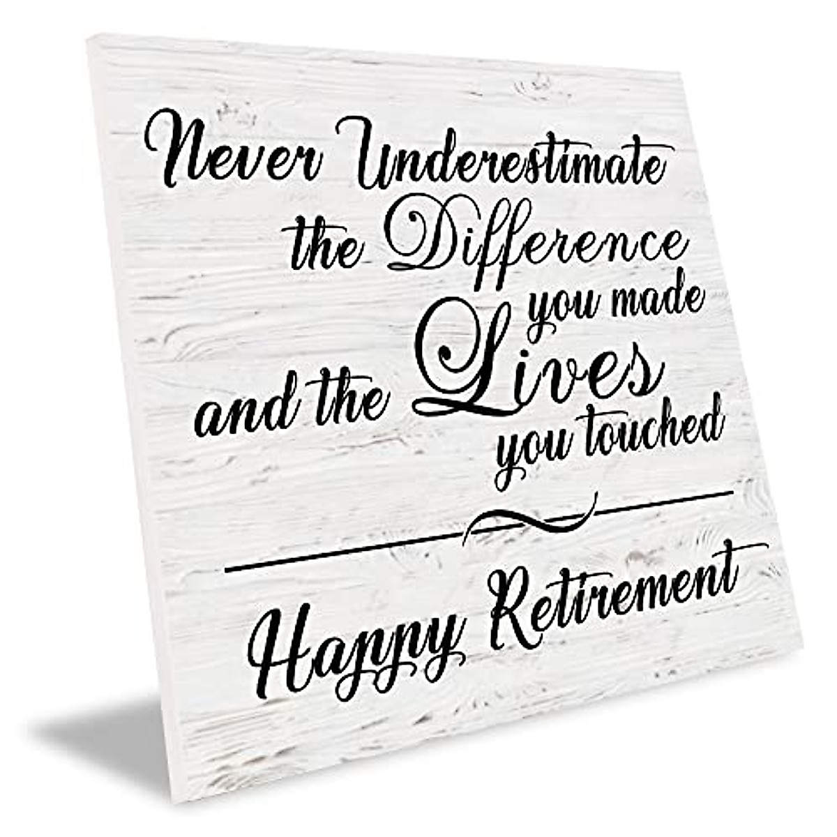 Happy Retirement Wooden Plaque, Retirement Sign for Men, Retirement Gifts for Women, Appreciation Gift For Boss, Colleague, Co-worker, Teacher, Friend, Retiring Present Idea And Stand