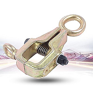 5 Ton Wide Mouth Auto Car Body Repair Tool Electromechanical Maintenance Steel Material Ergonomic Design Self-tightening Pull Clamp Dent Puller 2 Way Gold Frame