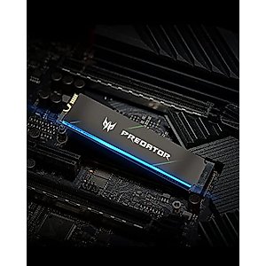 acer Predator GM7000 2TB NVMe Gaming SSD - M.2 2280 PCIe Gen4 (16 Gb/s) x 4, 3D TLC NAND PC Internal Solid State Hard Drive with DDR4 DRAM Cache Up to 7400 MB/s - BL.9BWWR.106
