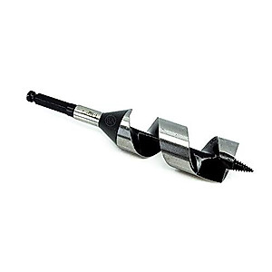 Benchmark Abrasives 1-1/2" Auger Drill Bit for Wood, 7/16” Hex Shank, Fast Drilling Bits for Soft and Hard Wood, Plastic, Plywood, Lumber, Drywall, and Composite Materials (1-1/2")