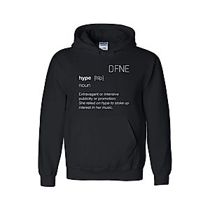 DFNE Hype Black Hooded Sweatshirt (Small)