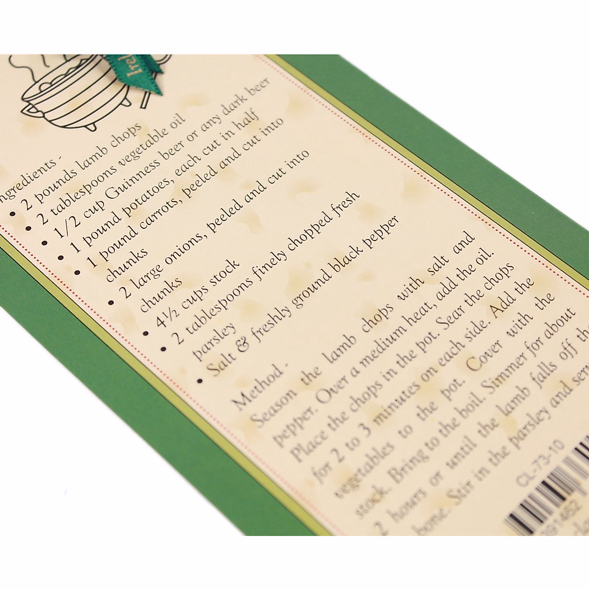 Irish Weave Ceramic Spoon Rest With Celtic And Shamrock Design, 230Mm X 75Mm