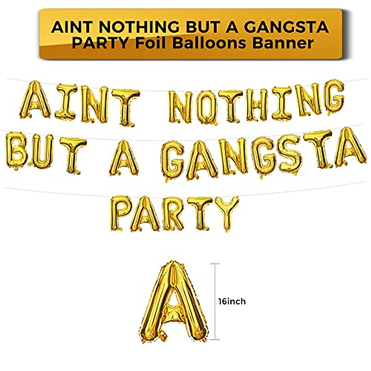 Aint Nothing But A Gangster Party Decorations 90s Party Decorations for Adults Cholo Party Decorations Homies Party Decorations Early 2000s Freaknik Lowrider Party Decorations Hip Hop Party Decoration