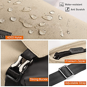 Fintie Crossbody Bag Sling Pack, Anti-theft Running Pouch Phone Purse Casual Daypack Travel Wallet for Men Women, Beige