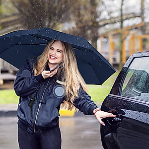 NINEMAX 1 Pack Travel Umbrella Compact Small, Windproof, Portable, Automatic Open Close, Light Weight, Folding Umbrellas for Rain (Navy Blue 1)