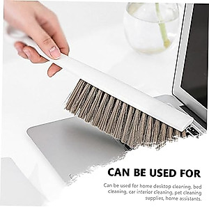 COLLBATH 1 Set Small Broom Mini Dustpan and Brush Household Floor Cleaners Mini Cleaning Broom Sofa Broom Mini Keyboard Mini Saucepan Clip Door Handle Pet Dustpan The Pet White