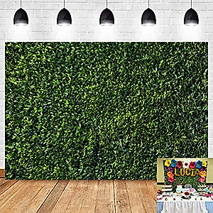 XLL Nature Spring 3D Green Leaves Photography Backdrops Newborn Baby Shower Photo Background Wall Art Wedding Birthday Party Decoration Banner Studio Props Cake Table Booth 8x6ft