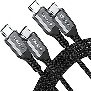 USB-C to USB-C Cable 60W (2-Pack 3.3ft), USBC Type C Fast Charging Charger Cord for Samsung Galaxy S23 S22 S21 S20 Ultra, Note 20 10, MacBook Air/Pro, iPad Pro, iPad Air4, iPad Mini 6, Pixel, Switch