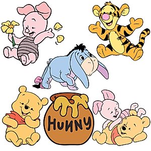 6PCS Large Bear Cutouts with Stand, 12inch Baby Baby Shower Decorations, Classic Party Supplies, Vintage Bear Cardboard Cutout Prop | Stand Up Prop