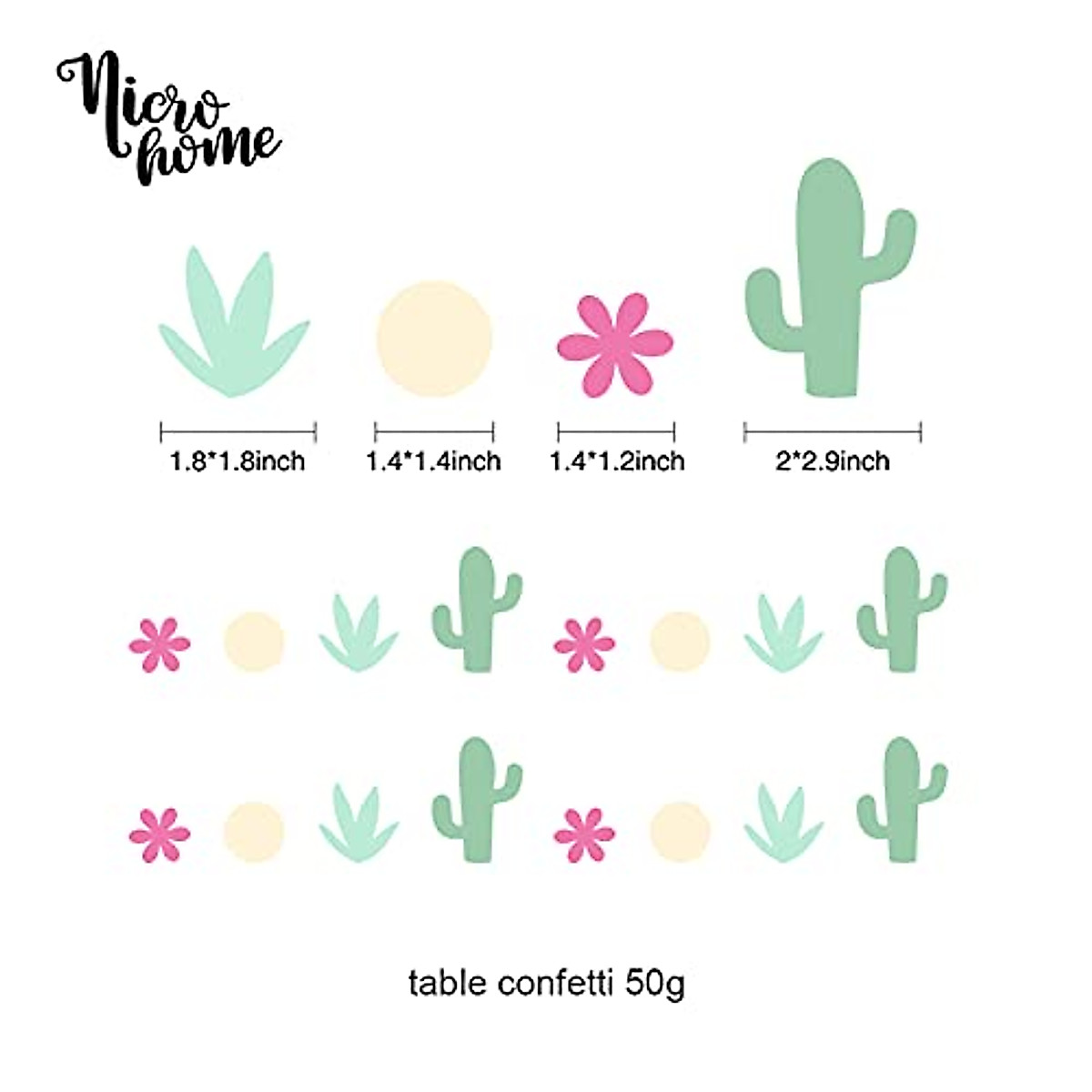 NICROHOME Baby Shower Decorations, 12PCS Green Cactus Hanging Tissue Pom Poms Paper Lanterns Confetti 50G for Rustic Wedding Decor Baby Shower Engagement Birthday