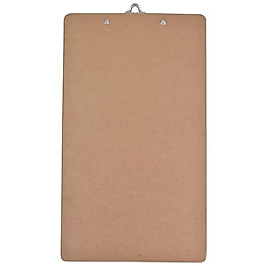 School Smart Legal Clipboard, 9 x 15-1/2 x 1/8 Inches, Hardboard, Brown, Bright Nickel