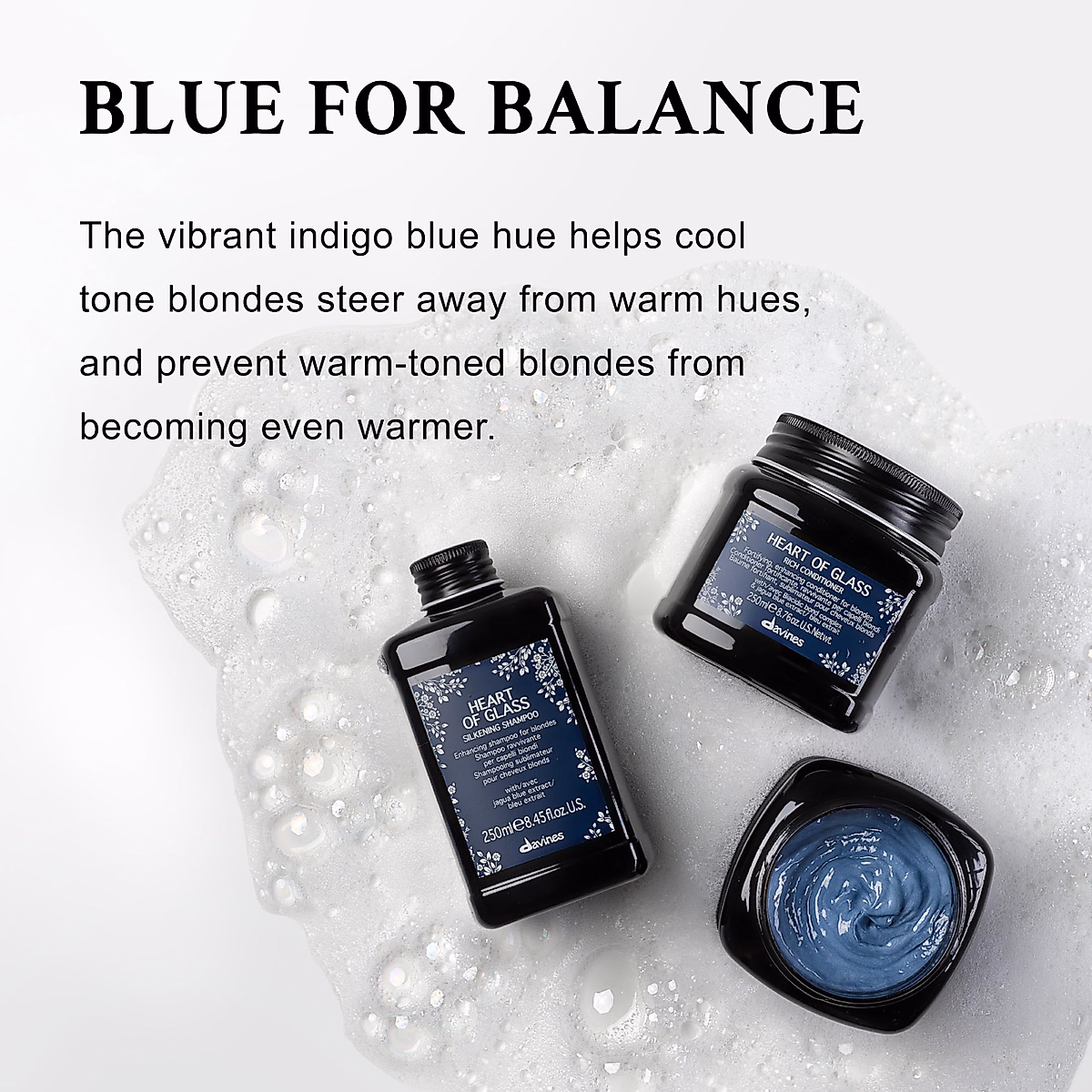 Davines Heart of Glass Silkening Shampoo for Blonde Care, 3.04 fl. oz. (Pack of 1)