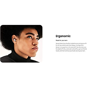 Samsung Galaxy Buds Live, Earbuds w/Active Noise Cancelling (Mystic Black) (Renewed)