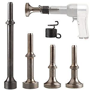STARVAST 5 Pcs Air Hammer Bits Accessories 0.401 Shank Pneumatic Chisel Air Hammer Smoothing Extended Length Tool Kit With Spring