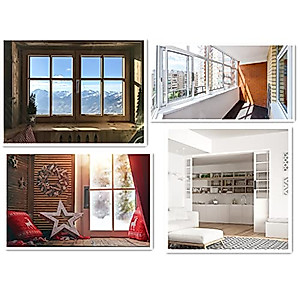 Fanruier 2PC Punch-Free Sliding Door self-Adhesive Handle Window Glass Door Kitchen Door Cover Door Sliding Door Handle Double-Sided Adhesive Paste (Grey)