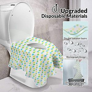 Gimars 20 Packs XL Large Full Cover Disposable Travel Toilet Potty Seat Covers - Individually Wrapped Portable Potty Shields for Adult, The Pregnant, Kids and Toddler Potty Training