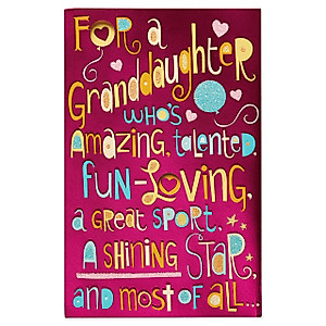 American Greetings Birthday Card for Granddaughter (Shining Star)