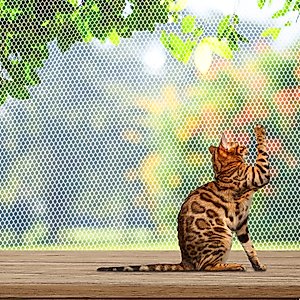 Cat Balcony Rail Net 5 x 0.8 Meter Anti Fall Netting Balcony Mesh Fence Net Child Safety Screen Protection Crib Mesh for Pets Baby (White)