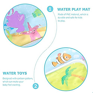 jojofuny ser of 2 Inflatable Tummy Time Water mat Infants Tummy time Toys for Babies 0- 6 Months Tummy time Water mat Water Mat Inflatable