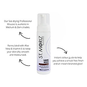 St Moriz Instant Self Tanning Mousse in Dark Tone - All Skin Types - 2 x 200 ml