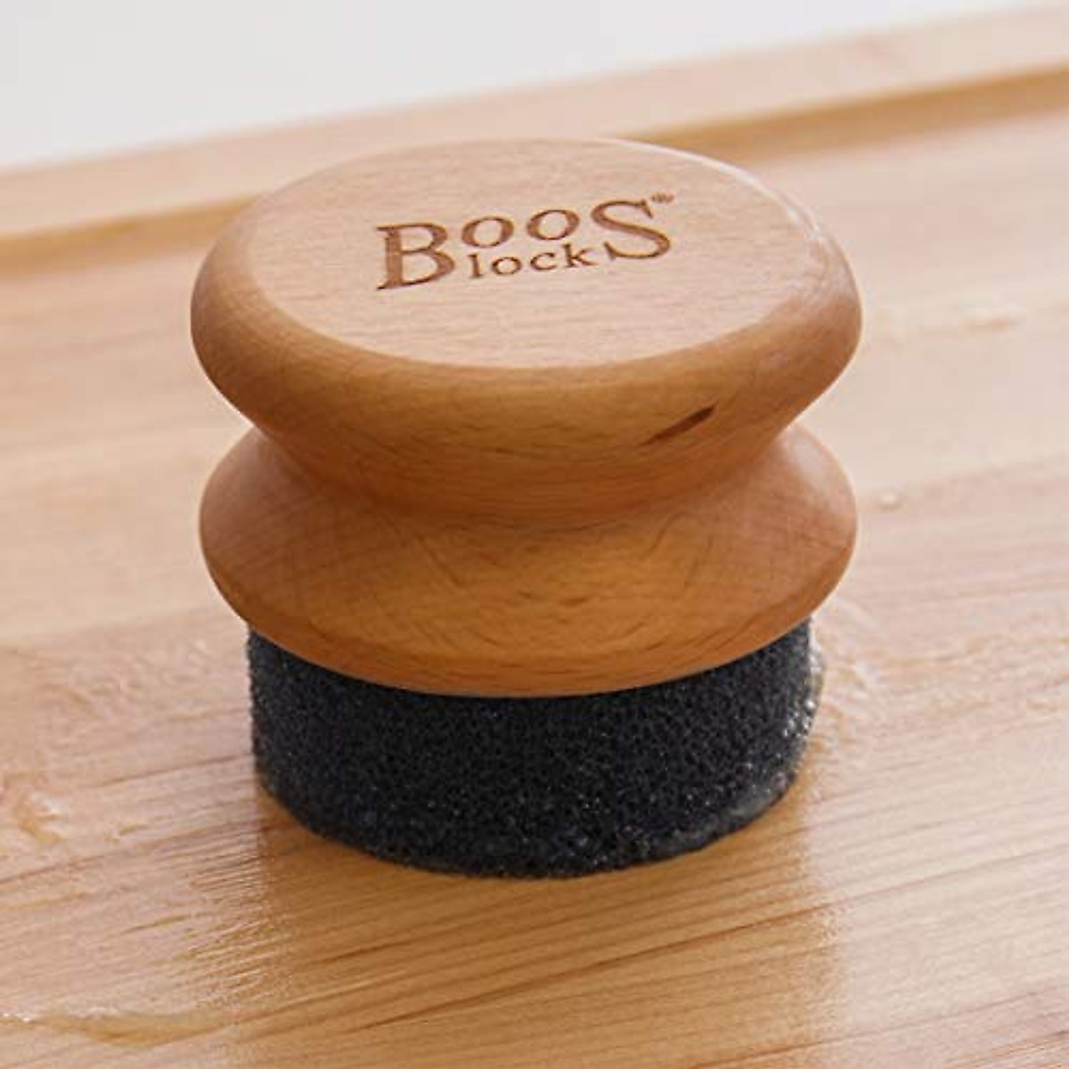 John Boos Butcher Block Oil & Cream Applicator, 1 count, Beechwood