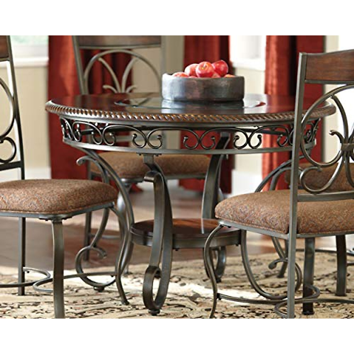 Signature Design by Ashley Glambrey Dining Room Table, Brown & Glambrey Counter Height Bar Stool, Brown