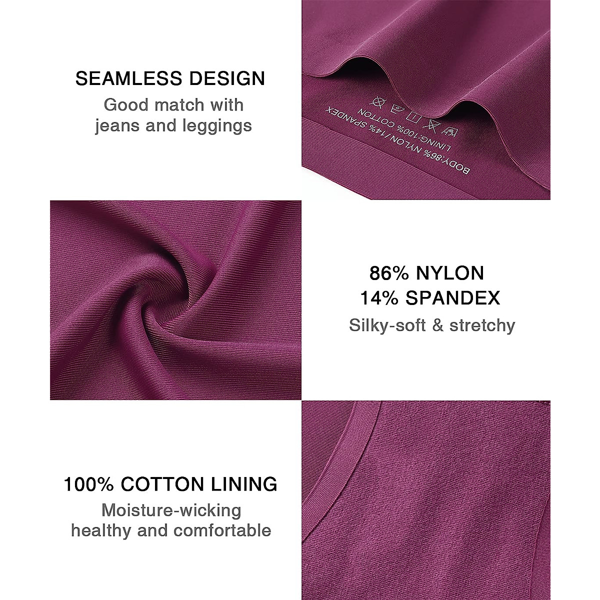 Xibing 10 Pack Womens Seamless Underwear No Show Stretch Bikini Panties Breathable Invisible Hipster Panty(5004M,Multicolor2)