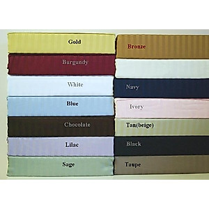 Ultra Soft Duvet Cover Set, 3PC Duvet Set, Wrinkle-Free, Button Closer, Striped Sateen, Duvet Covers - King/Cal-King - Navy