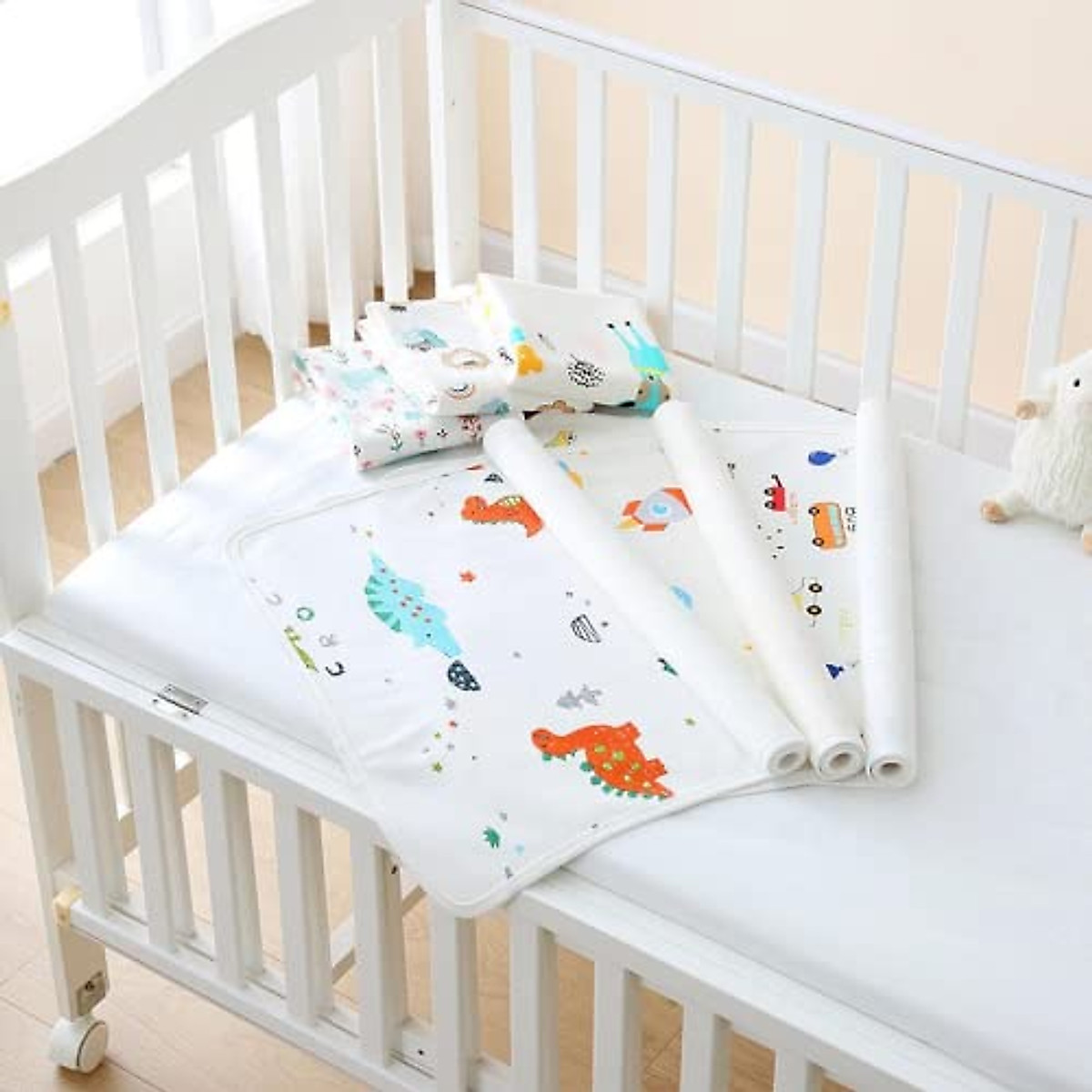 Changing Basket - Extra Large in Size - Cotton Rope Changing Table Topper Storage Basket, Thick Foam Pad with Removable Cotton Cover - Storage Bag - Portable Changing Pad