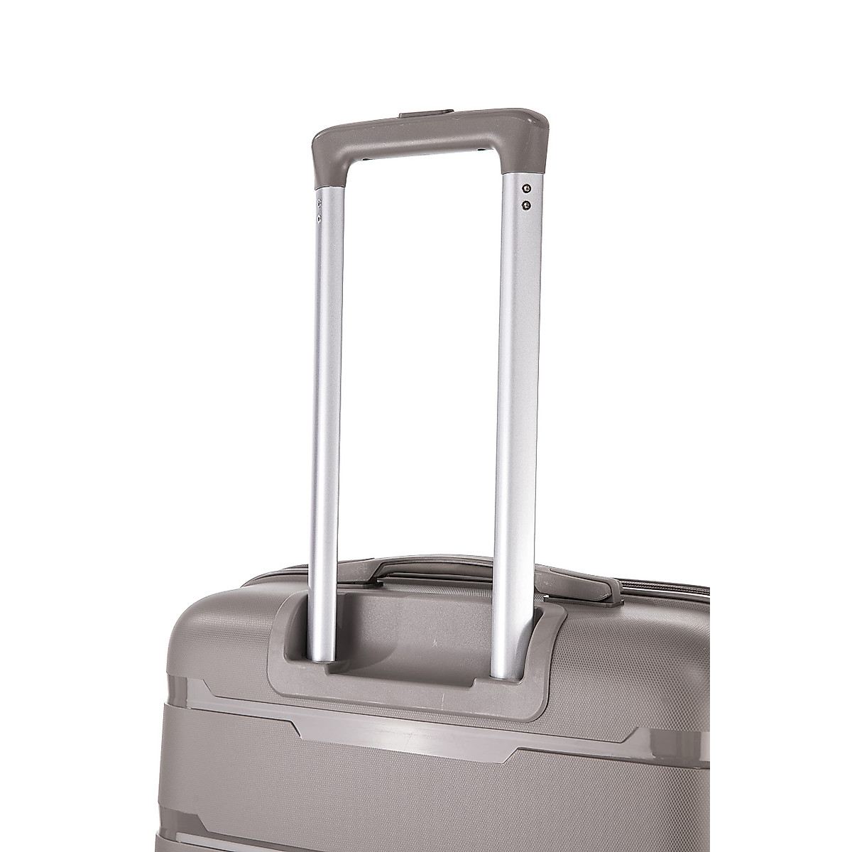 Rockland Pasadena Hardside Spinner Wheel Luggage, Silver, 19", 23", 27"
