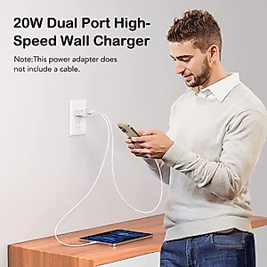 3Pack USB C Wall Charger, 20W Type C Fast Charger+ QC3.0 USB A Double Port Power Adapter Charger Plug Block for iPhone 14/13/12/11/Plus/Pro Max/Pro/12 Mini/XS/XR/X/8/7/6/6S Plus,Samsung