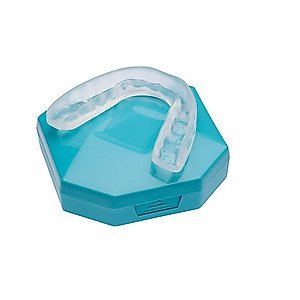 1+1 Professional Dental Splint with improved design, against Teeth Grinding, Mouth Guard for Clenching at Night TMJ Relief Protection Bruxism Custom Fit Bite Tray storage case included