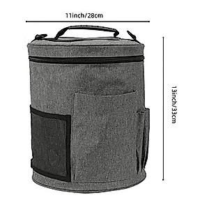 Knitting Bag, Yarn Storage Organizer Large Crochet Bag Tote Yarn Holder Case for Carrying Projects, Knitting Needles, Crochet Hooks and Other Accessories - No Accessories Included