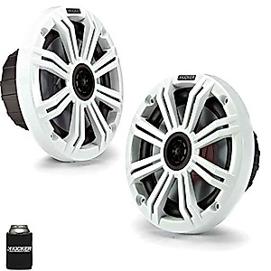 KICKER 6.5" White Marine Speakers (Qty 2) 1 Pair of OEM Replacement Speakers
