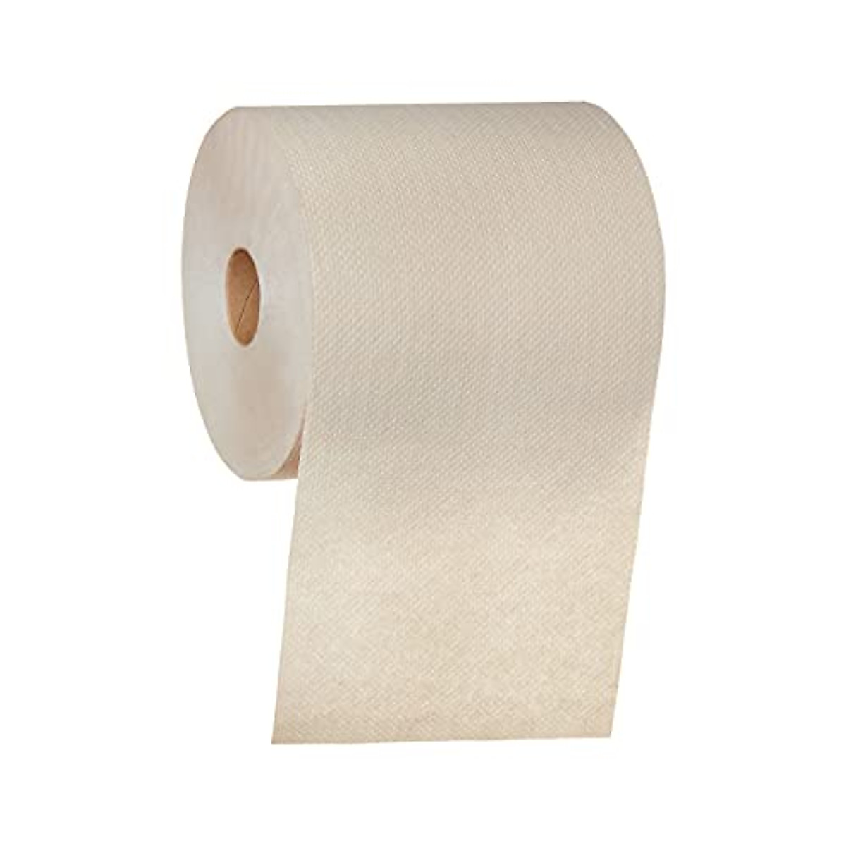AmazonCommercial 1-Ply Kraft 7.9' Hard Roll Paper Towels, Bulk for Business, Made from 100% Recyclable Material, Compatible with Universal Dispensers, 4800 Count (6 Rolls of 800 Feet), Brown