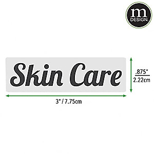 mDesign Acrylic Storage Organizer Canister Jar with Labels, Large Containers - Bathroom Storage, Organization for Vanity, Counter, or Makeup Table, Lumiere Collection, Set/2 + Labels, Clear/Brushed