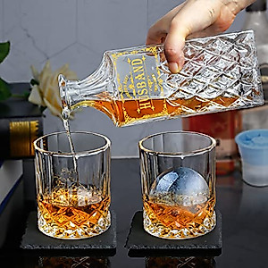 Lighten Life Gifts for Husband,Birthday Gift for Husband,Anniversary Wedding Gifts for Him from Wife,Valentines Day Gift for Husband,Whiskey Decanter Set for Husband in Gift Box