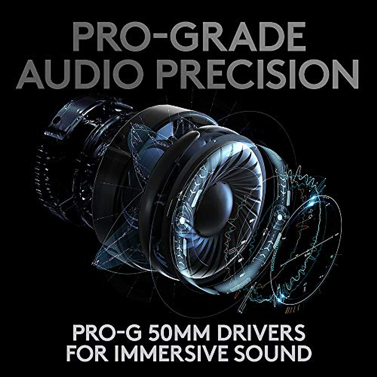 Logitech G PRO X Wireless Lightspeed Gaming Headset with Blue VO!CE Mic Filter Tech, 50 mm PRO-G Drivers, and DTS Headphone:X 2.0 Surround Sound
