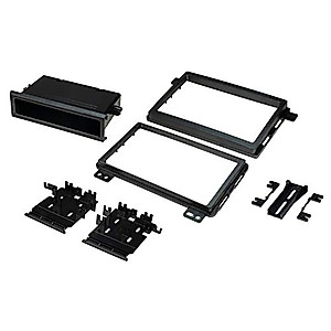 Scosche FD3090B Compatible with Select 1995-2016 Ford, Mercury, Lincoln and Mazda Double DIN & DIN+Pocket Dash Kit Black