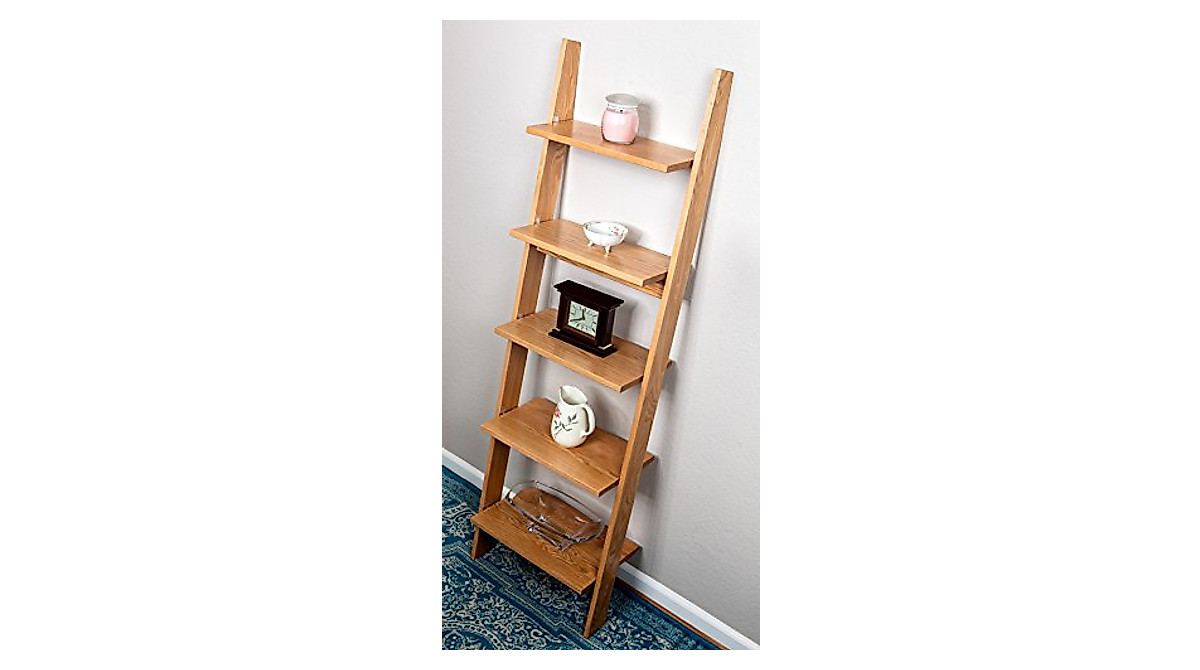 Premium Leaning Ladder Shelf – Easy Setup & USA Made
