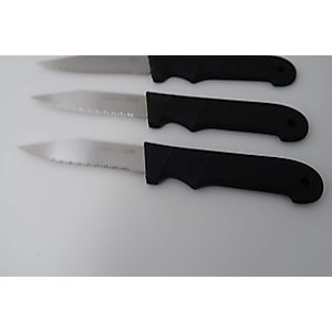 ZILI,3 INCH SLIM PARING KNIFE,STAILESS STEEL,PACK OF,BLACK COLOR, FOR FRUIT AND VEGTABLES,