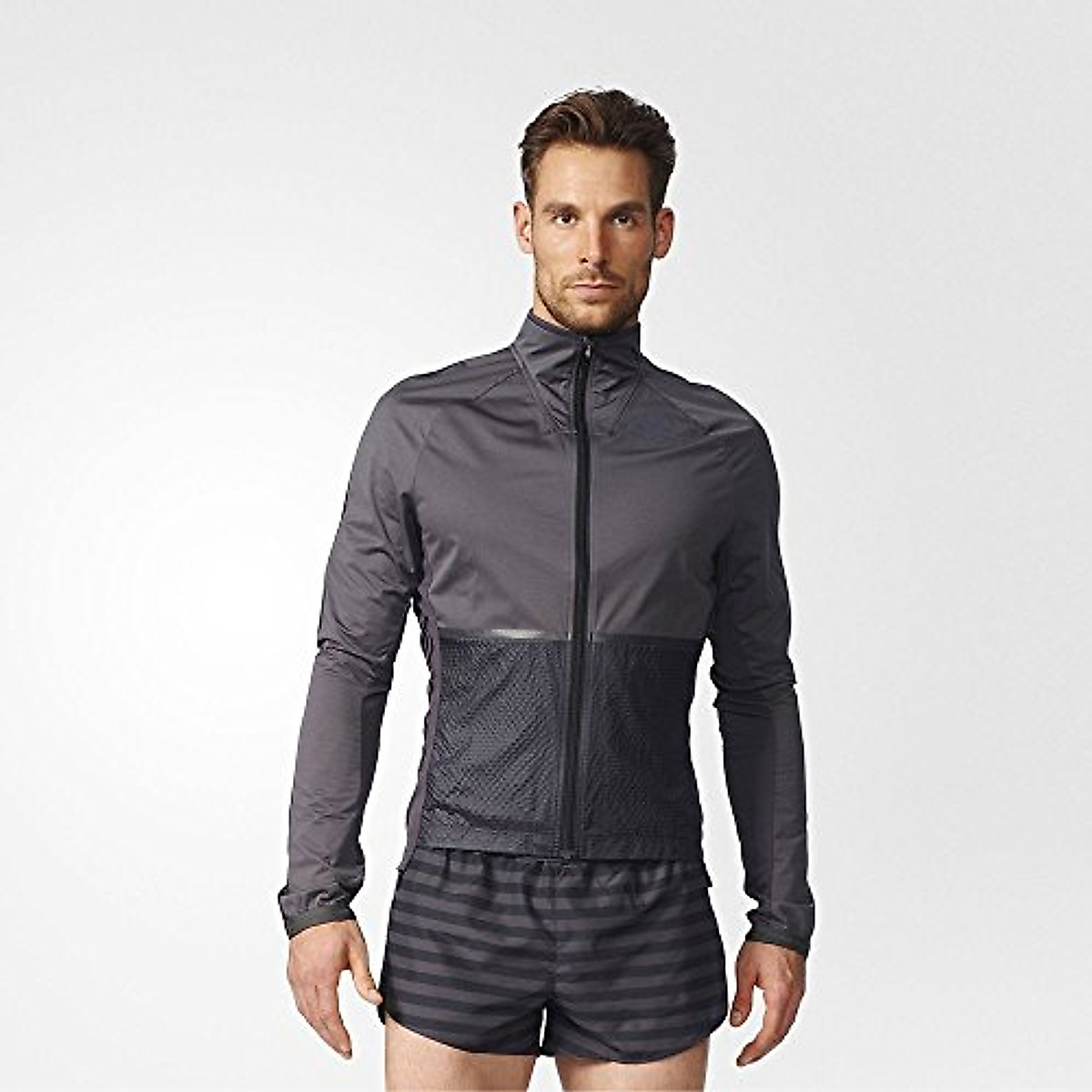 adidas Men's Adizero Slim Fit Track Jacket. Utility Black/Black, XL