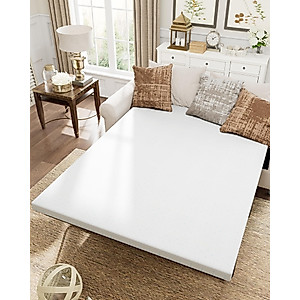 Ferlizer 4" [Queen] Sofa Bed Mattress Replacement, Memory Foam Sofa Mattress Topper with Ultra Soft Cover, CertiPUR-US Certified, Blue